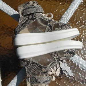 Cape Robbin | Shoes | Snake Print High Top Sneaker Sandals | Poshmark